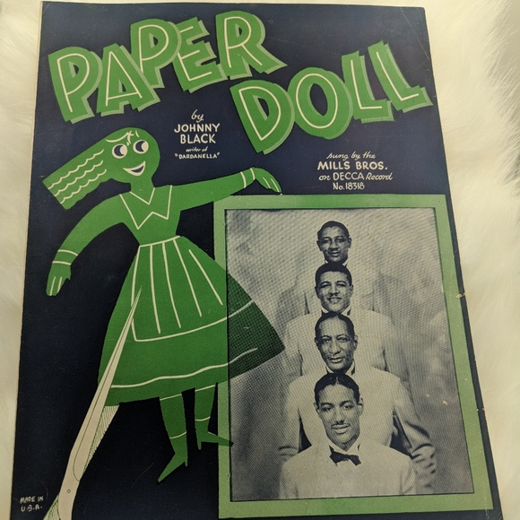 Vintage | Other | Paper Doll Sheet Music 943 | Poshmark